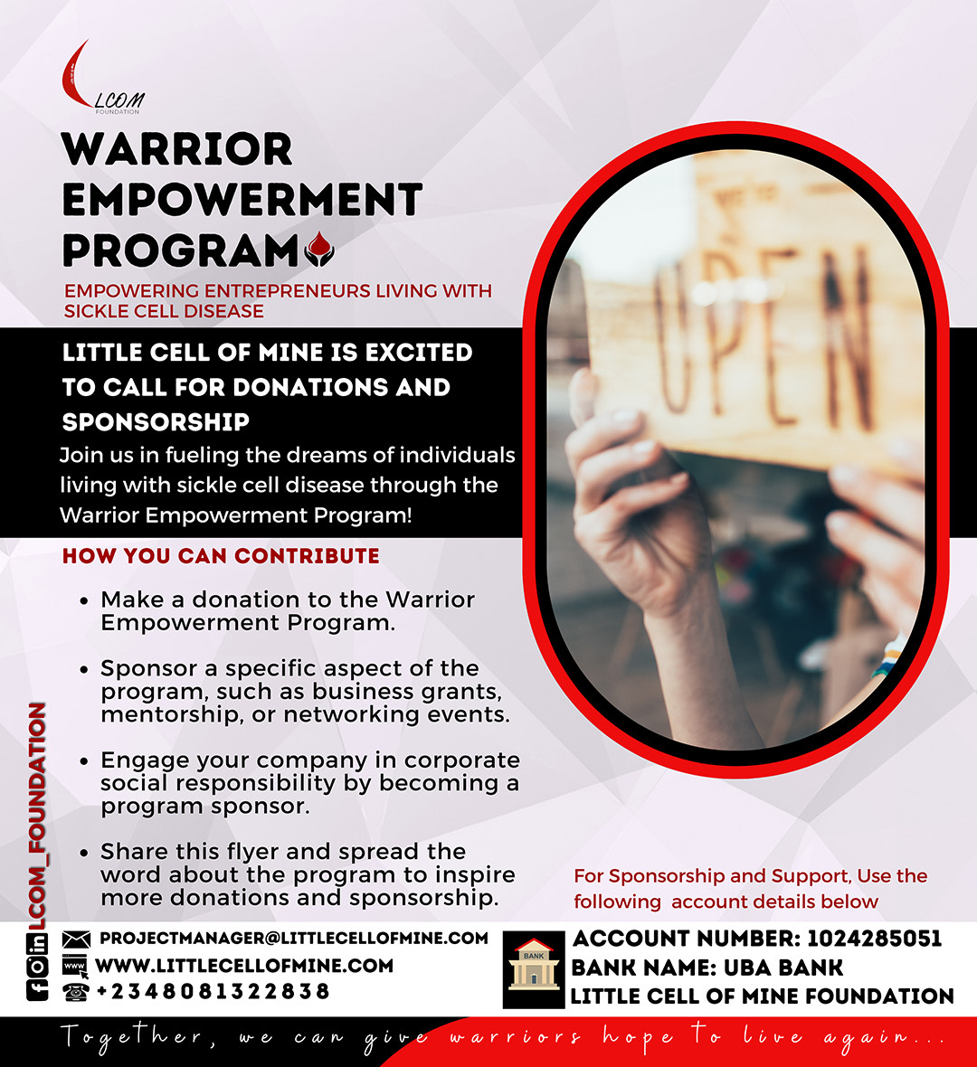 Warrior Empowerment Program – Little Cell of Mine Foundation